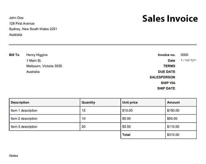 Free Invoice Templates | Online Invoices